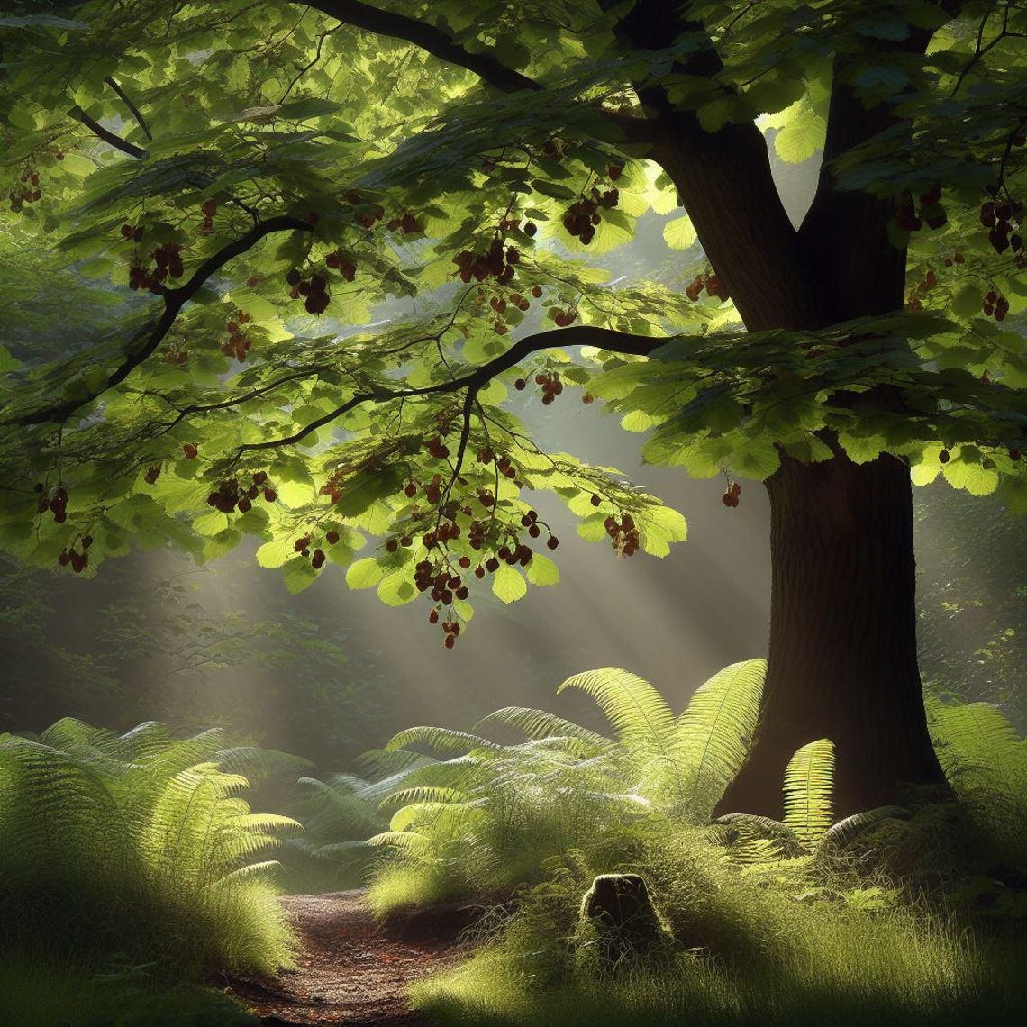 Corylus Americana (american Filbert, American Hazelnut, Hazelnut) Tree ...