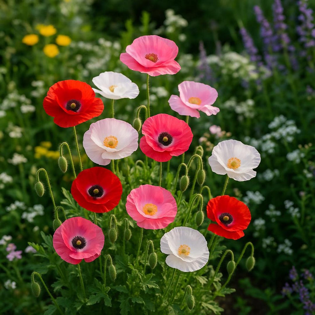 PAPAVER Rhoeas (corn Poppy, Shirley Single Mixed) Flower Seeds, Drought ...
