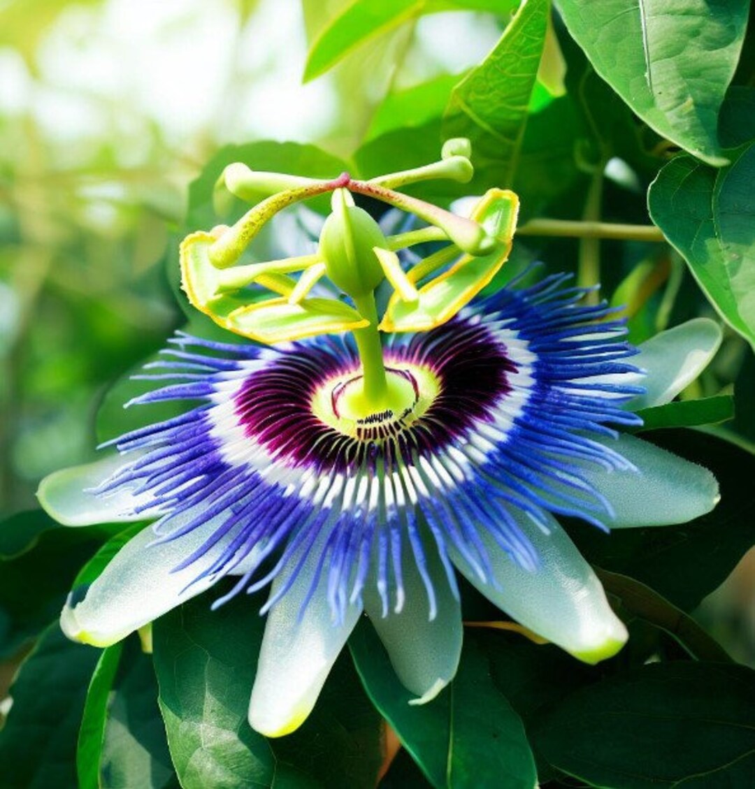 Passiflora Caerulea Blue Crown Passionflower Passion Flower Fruit Seeds Stunning Vine Showy