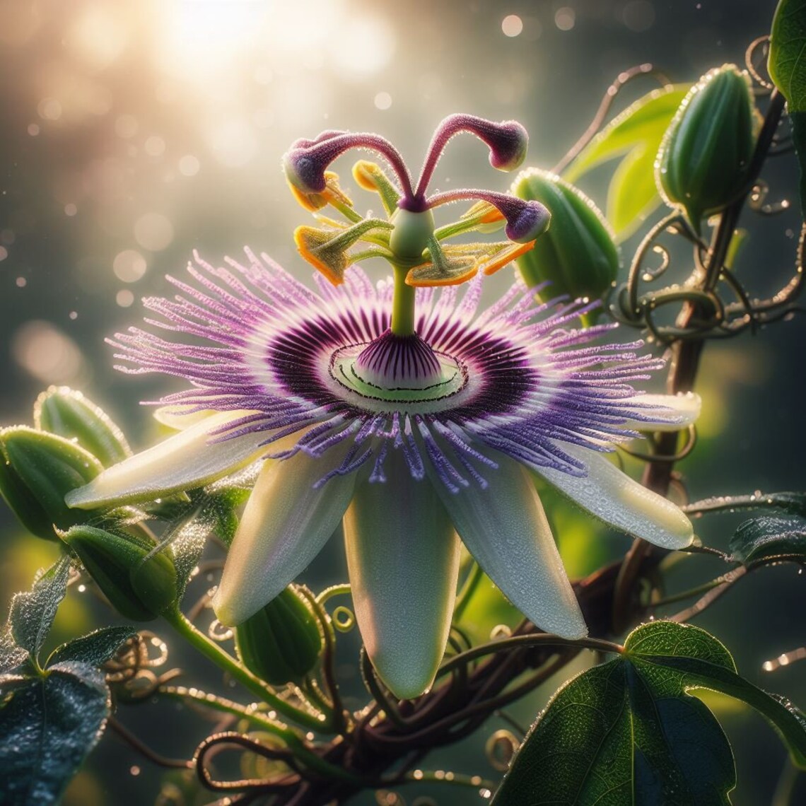 Passiflora Incarnata (maypop, Purple Passionflower, True Passionflower ...