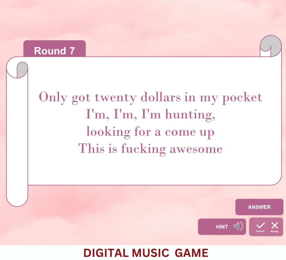 Guess the Song Title Game, Powerpoint Game, Music Lyrics Game, Music ...