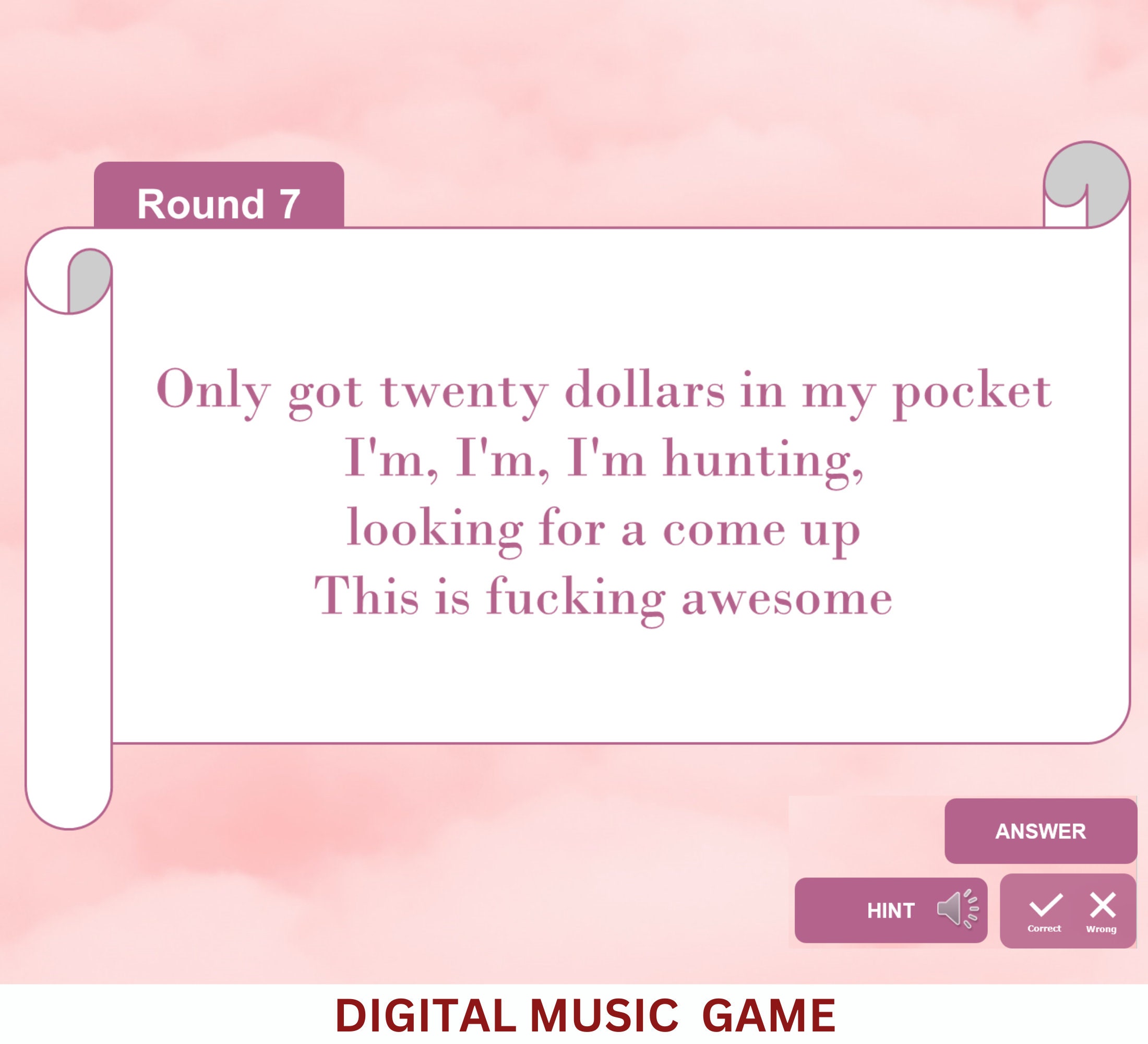 Guess the Song Title Game, Powerpoint Game, Music Lyrics Game, Music ...