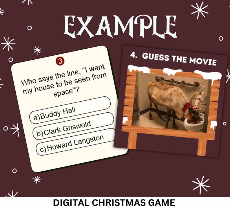 Ultimate Holiday Movie Trivia Game, Christmas Movie Quiz Night ...