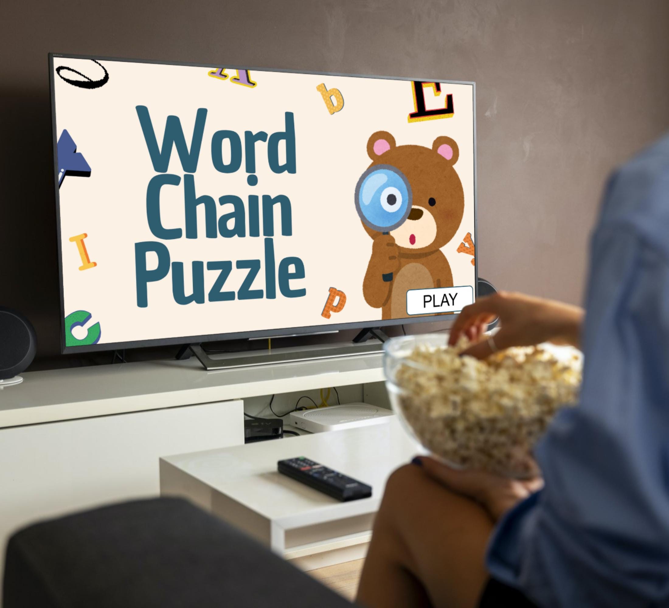 Word Chain Puzzle Game, Fun & Interactive Powerpoint Brain Teaser Game ...