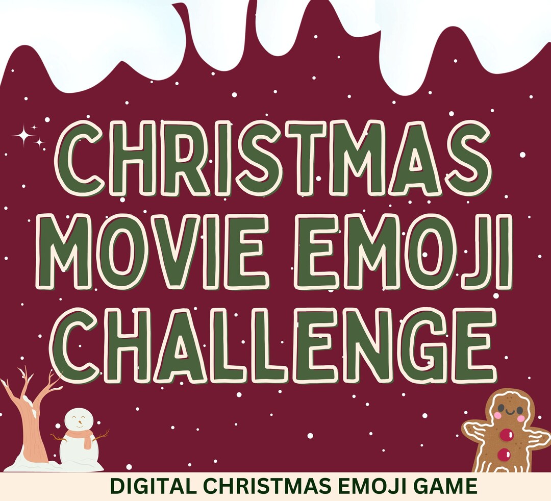 Christmas Movie Emoji Challenge Christmas Party Game Christmas Emoji ...