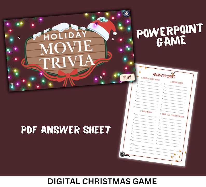 Ultimate Holiday Movie Trivia Game, Christmas Movie Quiz Night ...