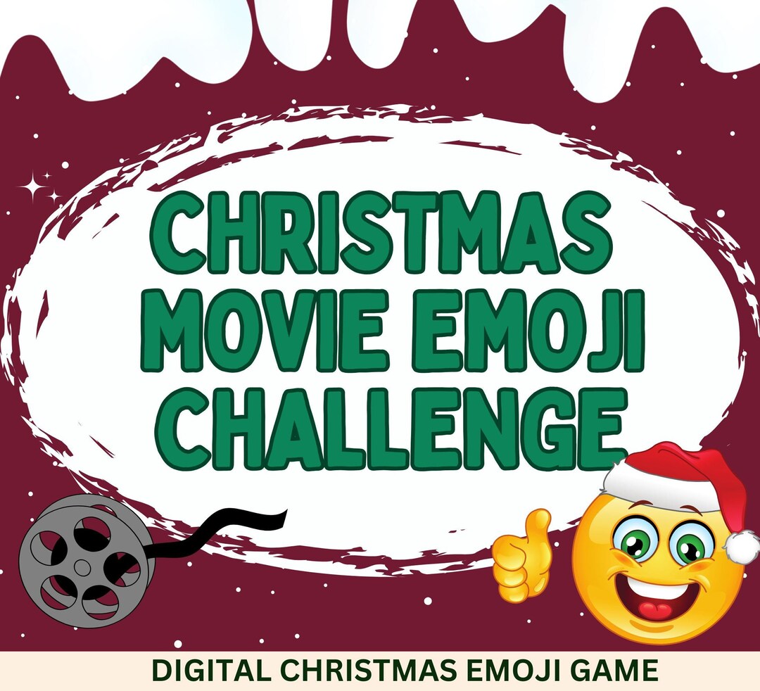 Christmas Movie Emoji Challenge, Christmas Party Game, Christmas Emoji ...