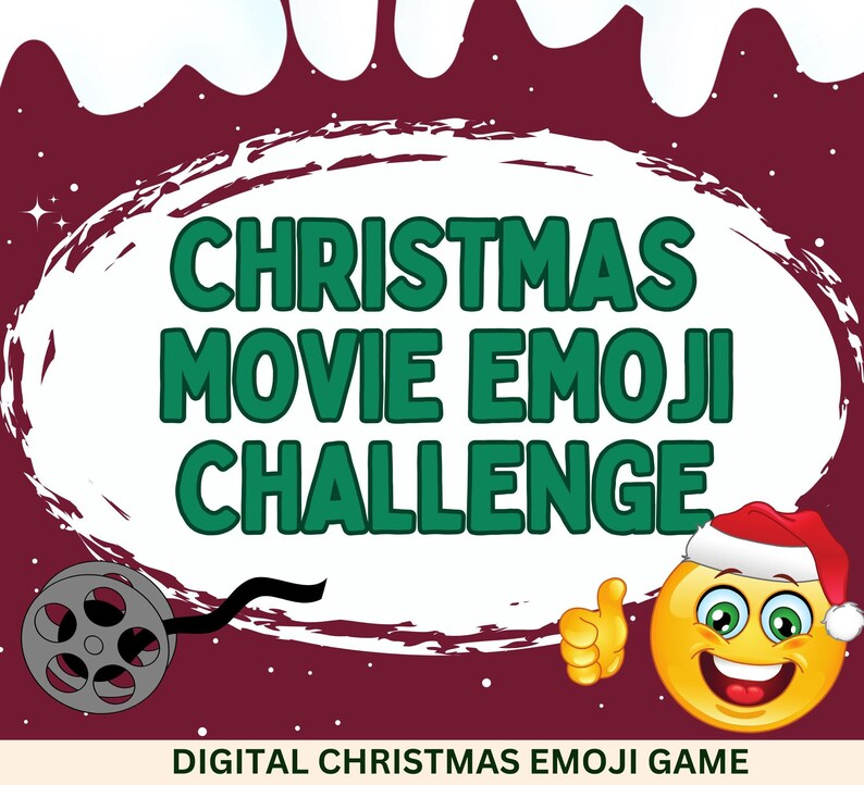 Christmas Movie Emoji Challenge, Christmas Party Game, Christmas Emoji ...