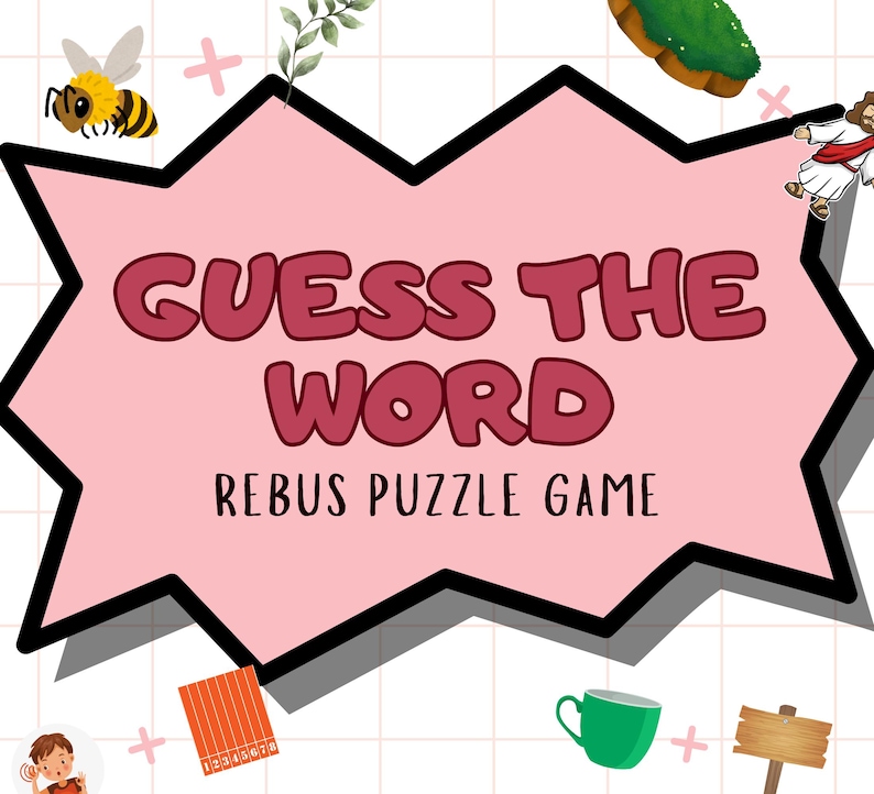 Guess the Word Powerpoint Game, Rebus Puzzles, Word Puzzle Quiz Game, Interactive Picture Clue ...