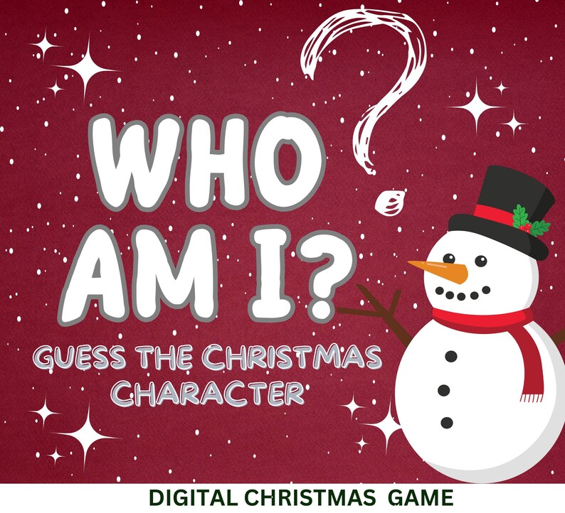 Guess Who Am I Fun Christmas Powerpoint Game for Holiday Parties Guess ...