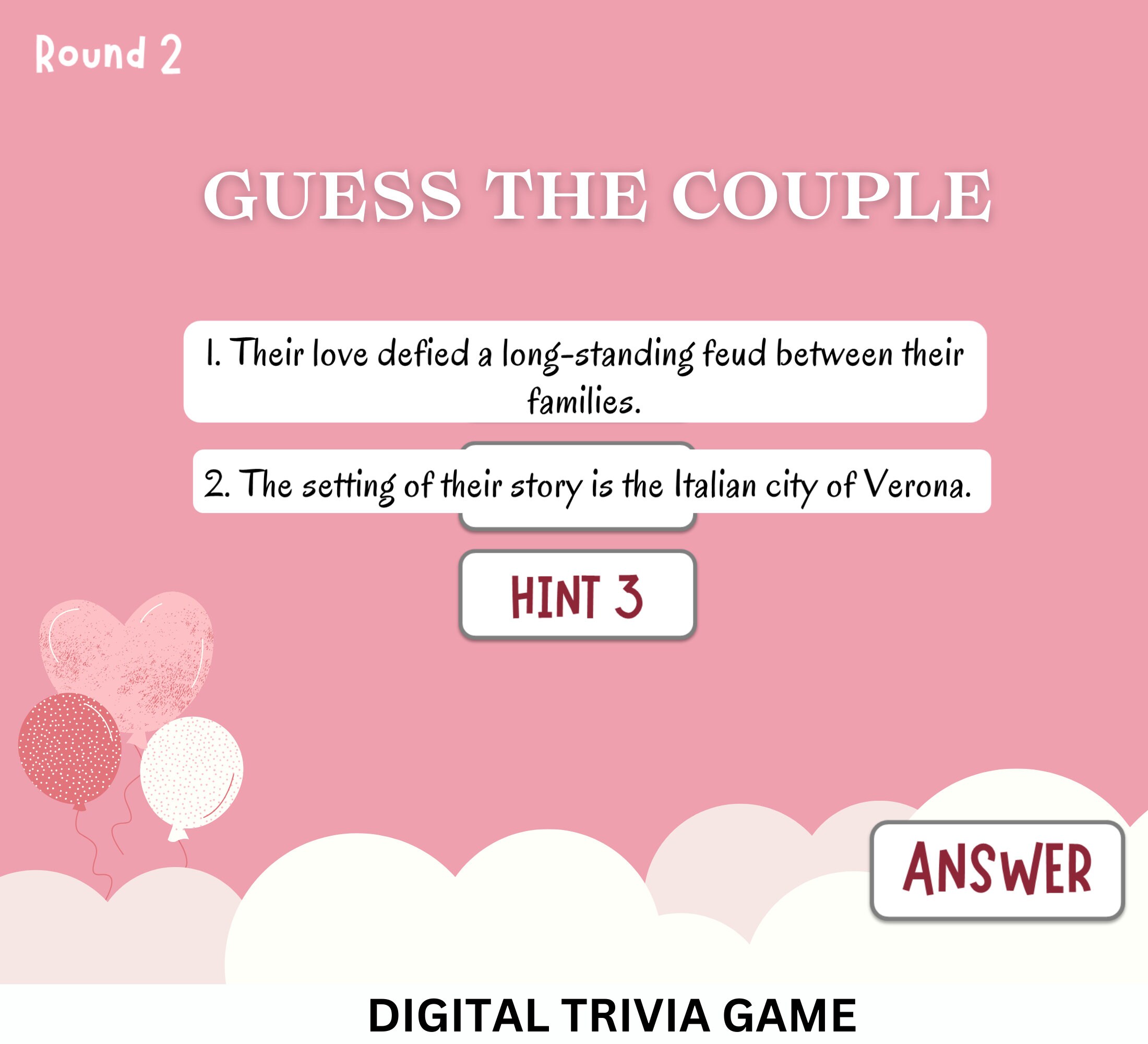 Fun and Interactive Guess the Iconic Couple Powerpoint Game, Perfect ...