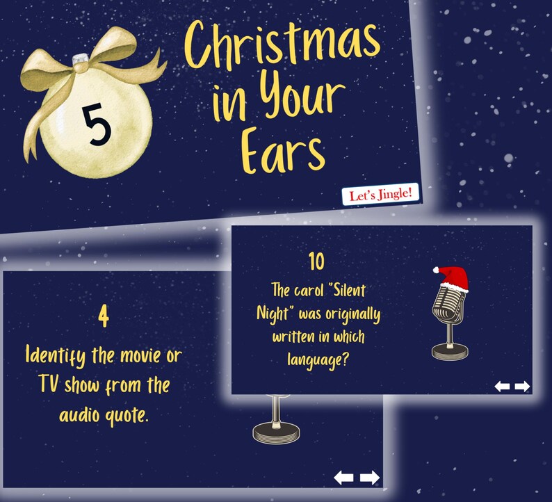 Christmas Pub Quiz Game Powerpoint | Virtual Holiday Trivia Party Game ...