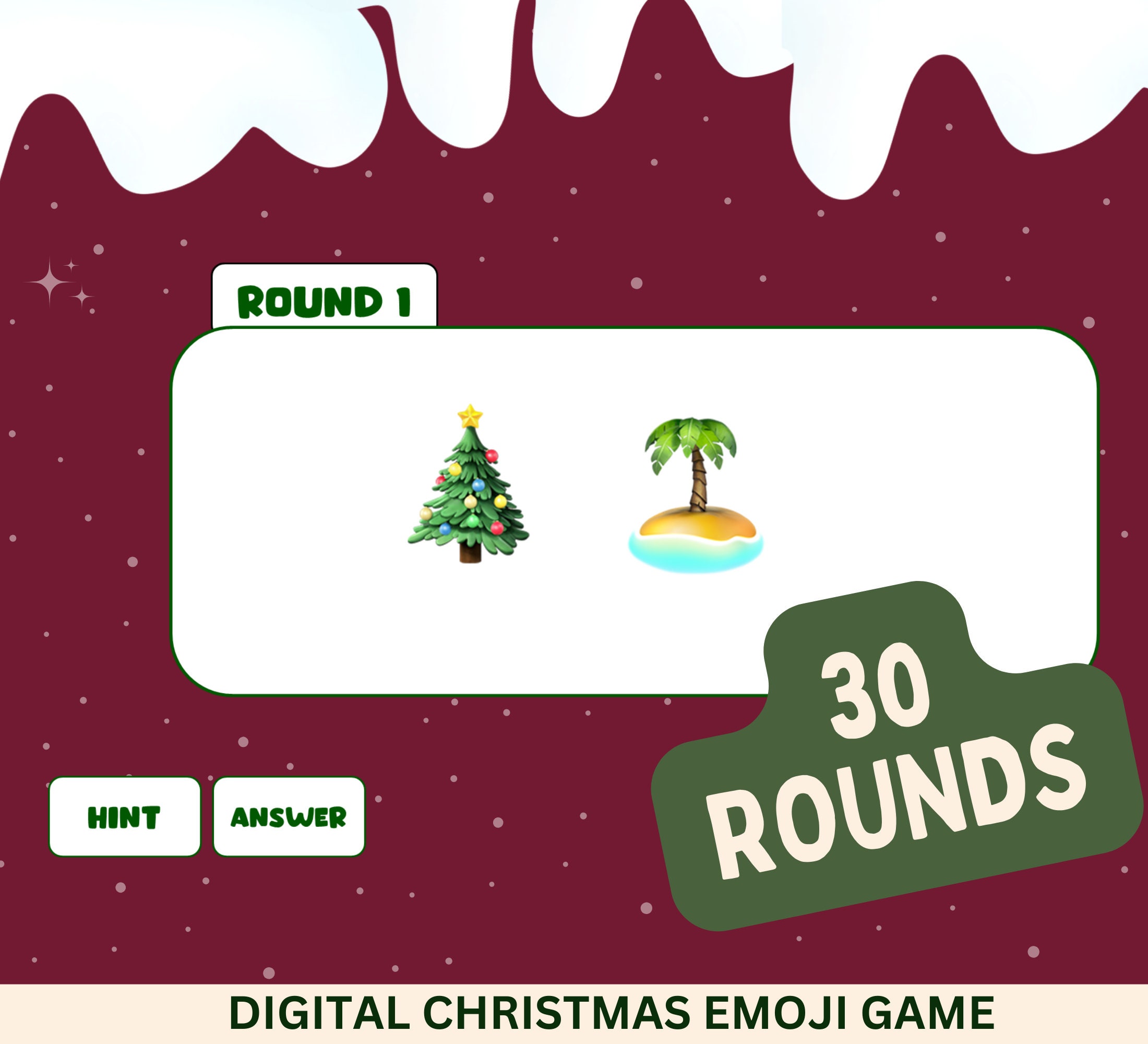 Christmas Movie Emoji Challenge, Christmas Party Game, Christmas Emoji ...