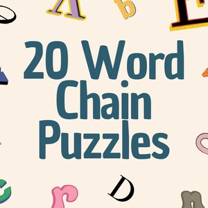 Word Chain Puzzle Game, Fun & Interactive Powerpoint Brain Teaser Game ...