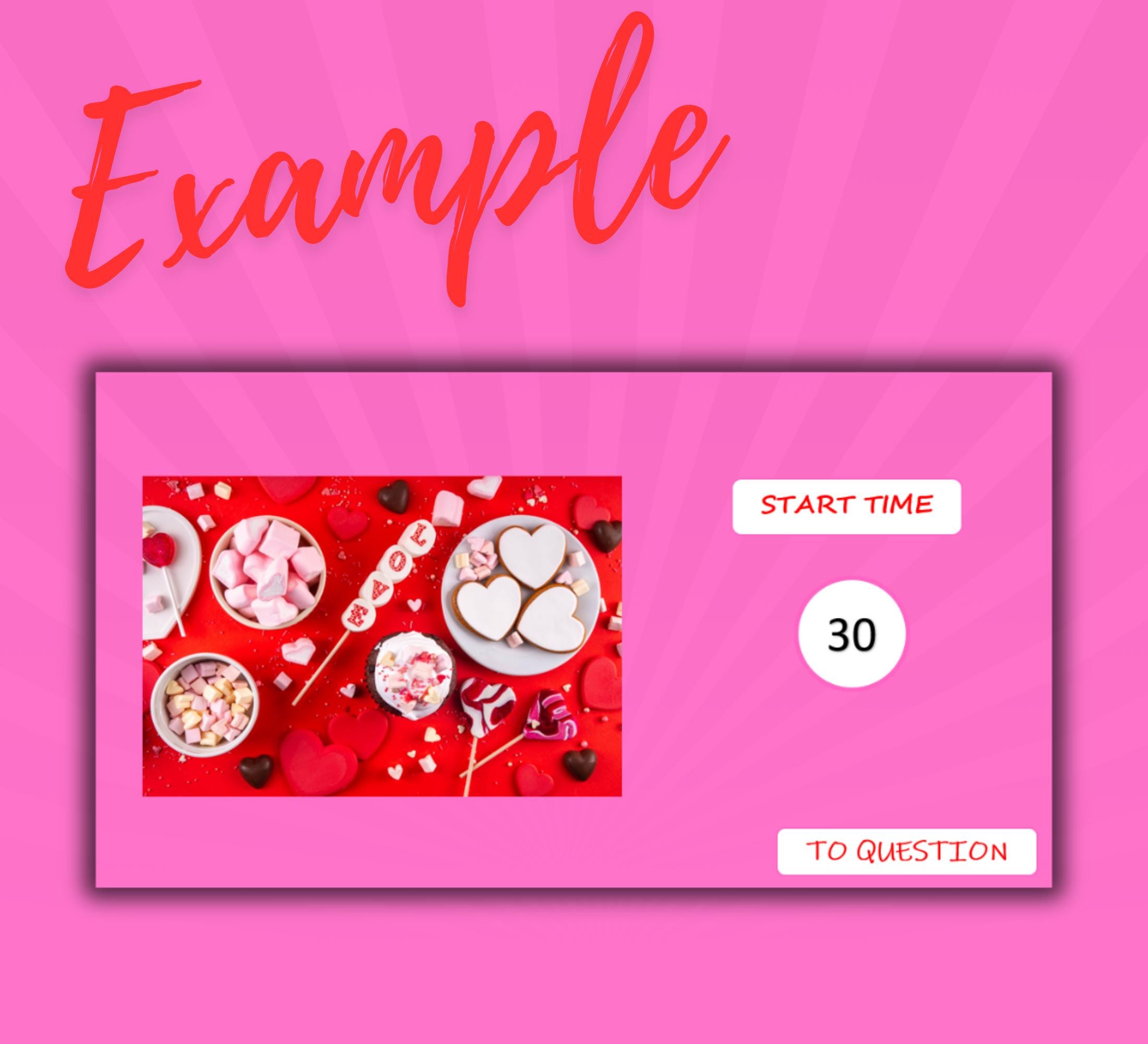 Valentine's Day Memory Challenge Game for Couples, Virtual Powerpoint ...