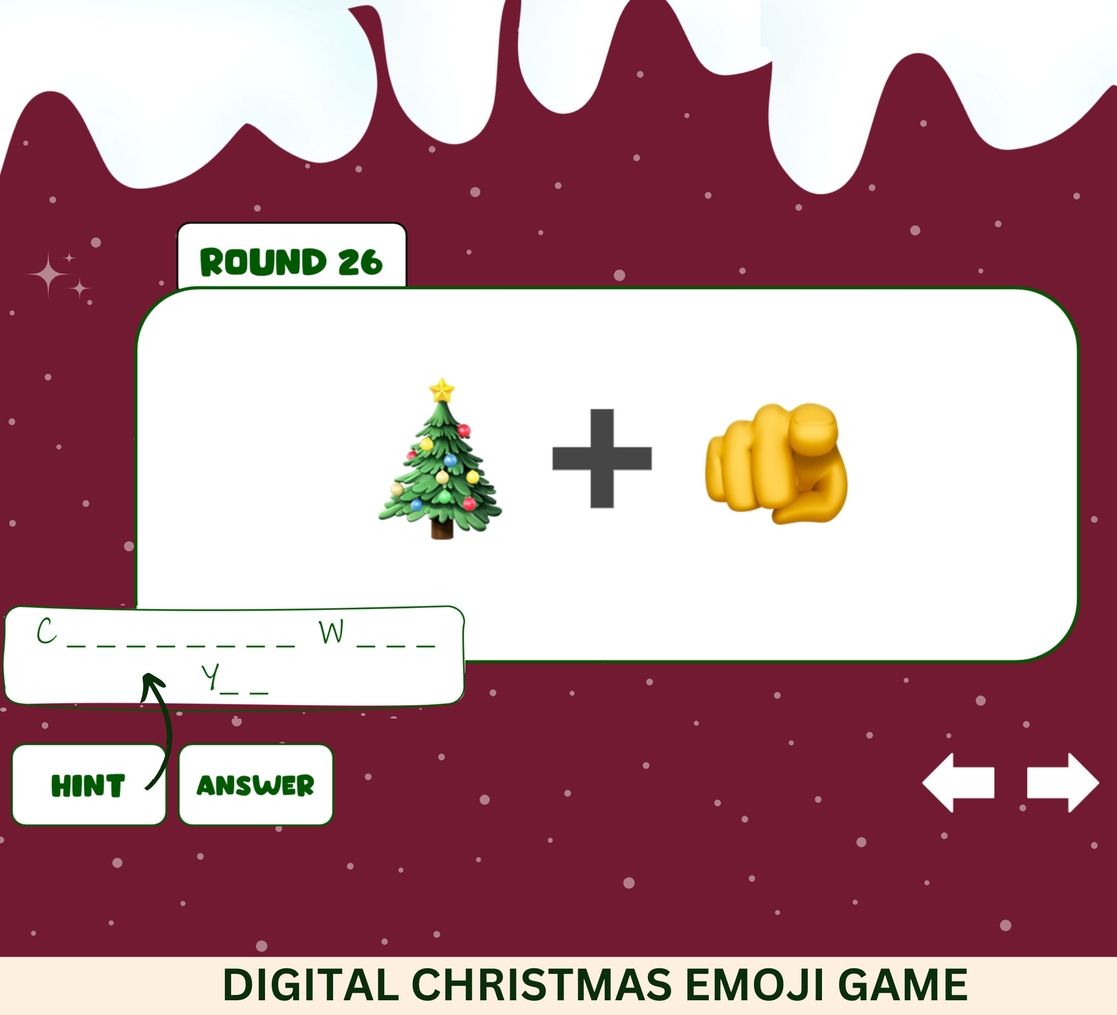 Christmas Movie Emoji Challenge, Christmas Party Game, Christmas Emoji ...