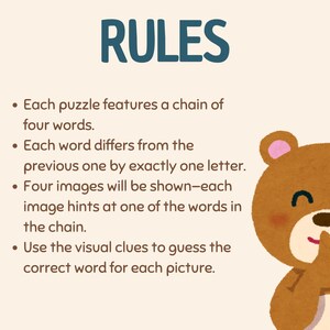 Word Chain Puzzle Game, Fun & Interactive Powerpoint Brain Teaser Game ...
