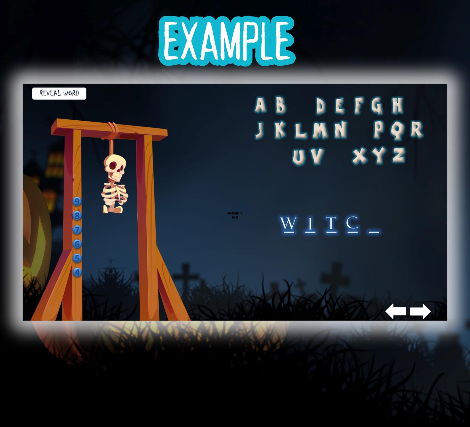 Halloween Hangman Game – 25 Spooky Words – Digital Download Powerpoint ...