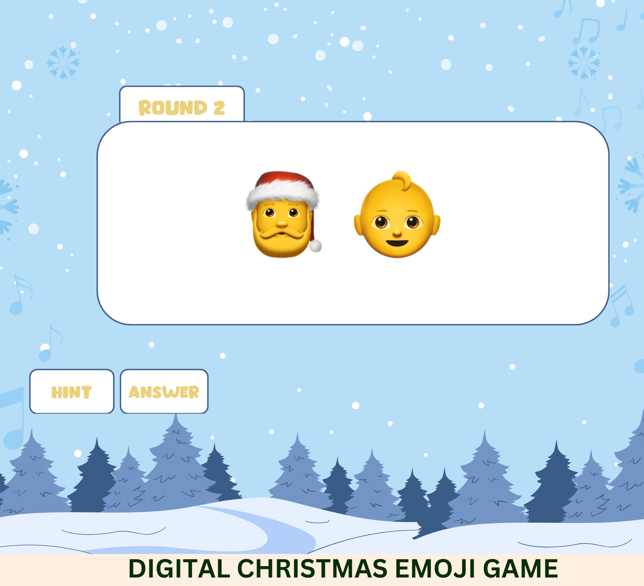 Christmas Songs Emoji Challenge, Fun Powerpoint Game With 30 Emoji ...