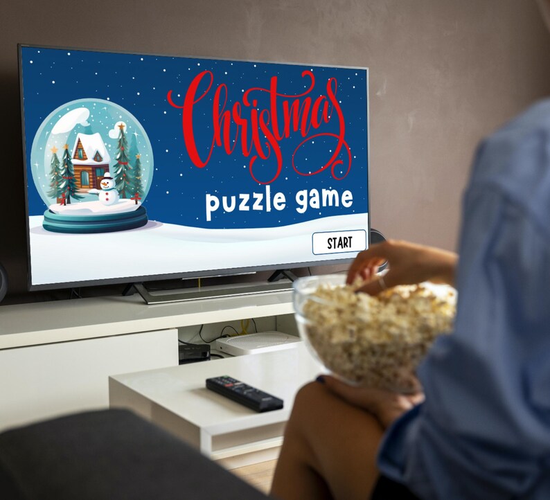 Christmas Puzzle Game for Teams, Virtual Holiday Party Powerpoint Game ...