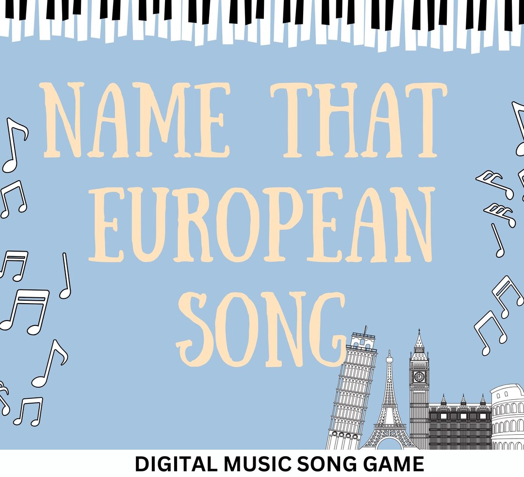 Name That European Song Game, Virtual Musical Challenge for Family Game ...