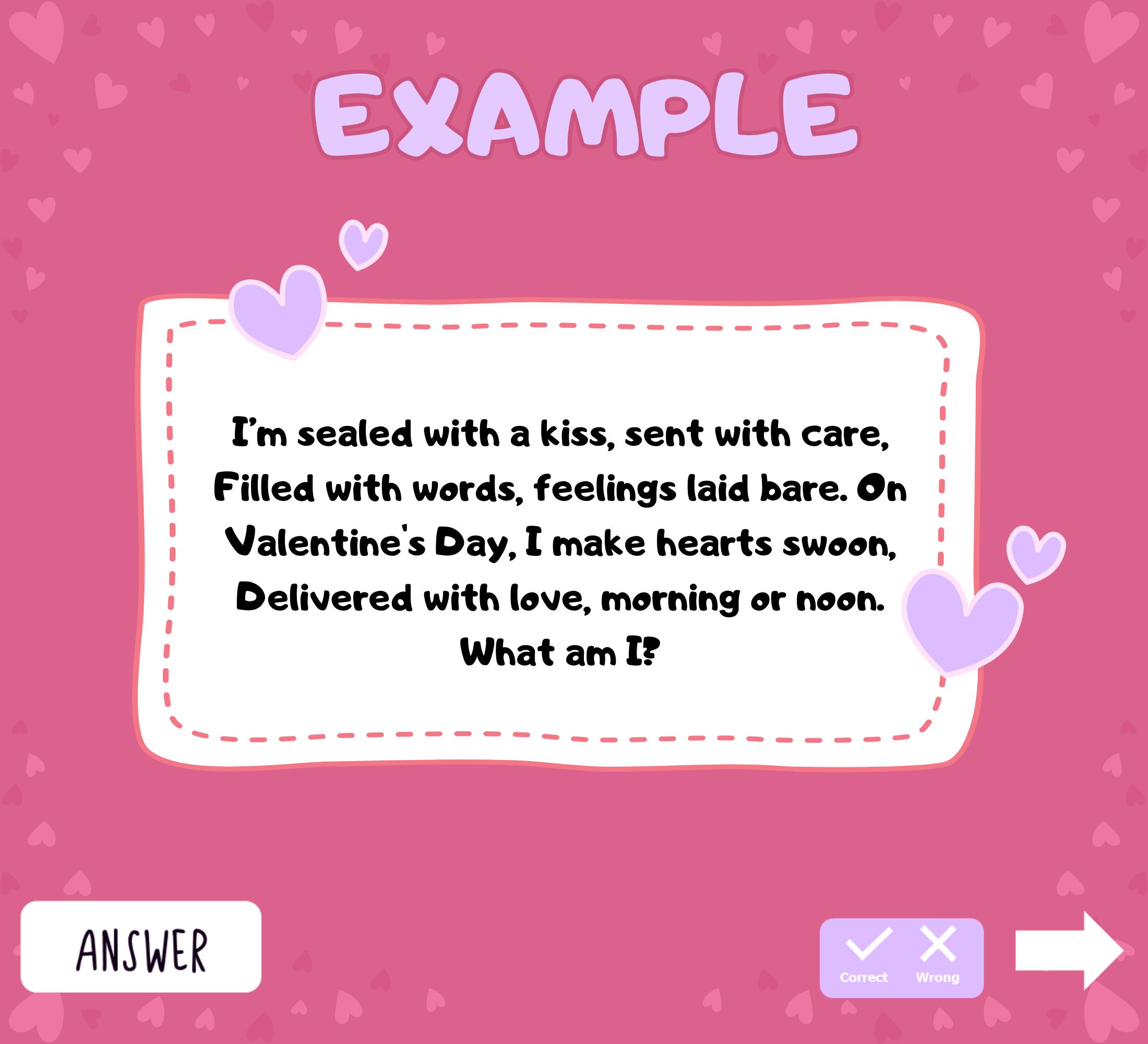 Valentine’s Day Riddles Game, Fun Interactive Powerpoint Game ...