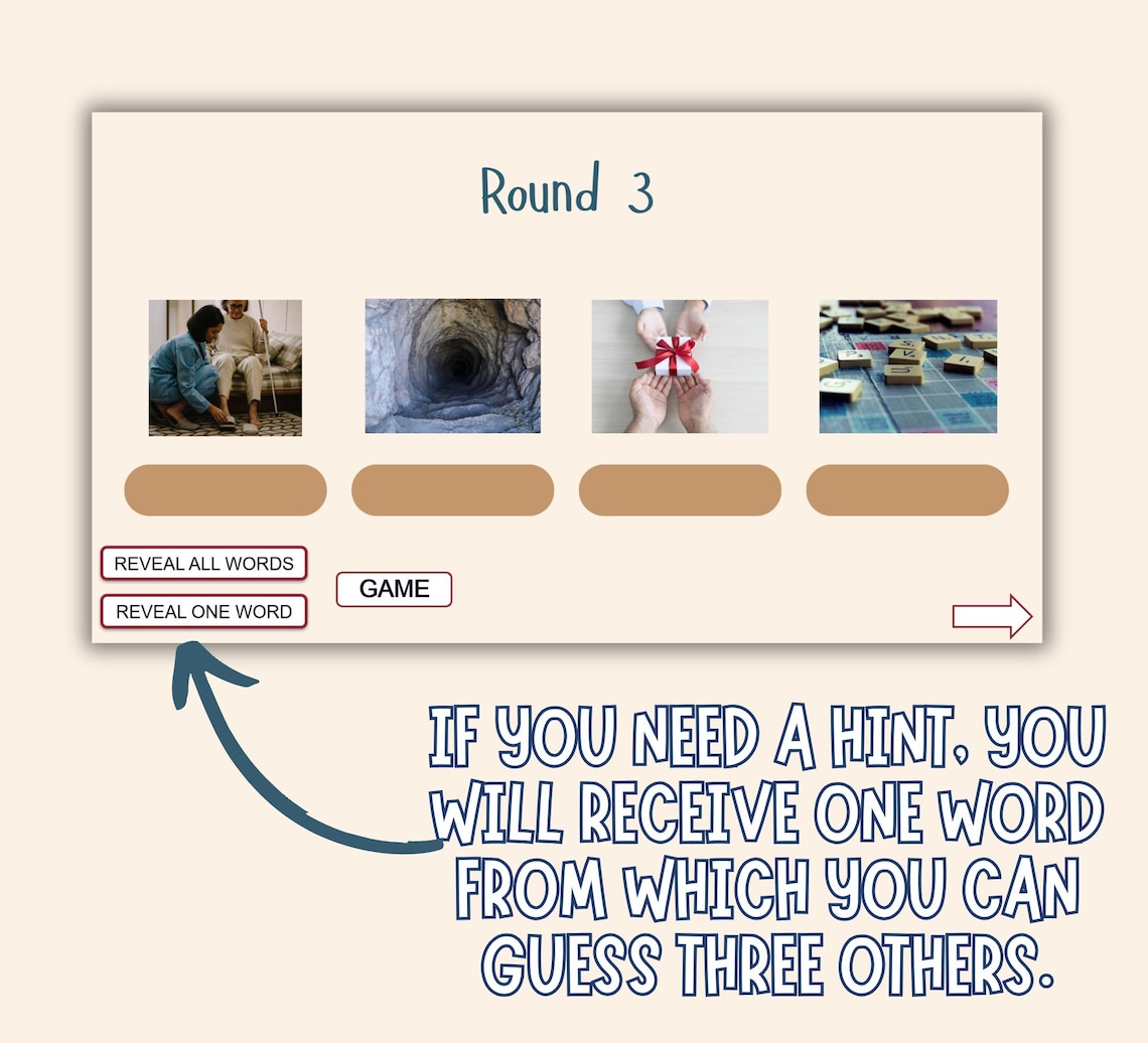 Word Chain Puzzle Game, Fun & Interactive Powerpoint Brain Teaser Game ...