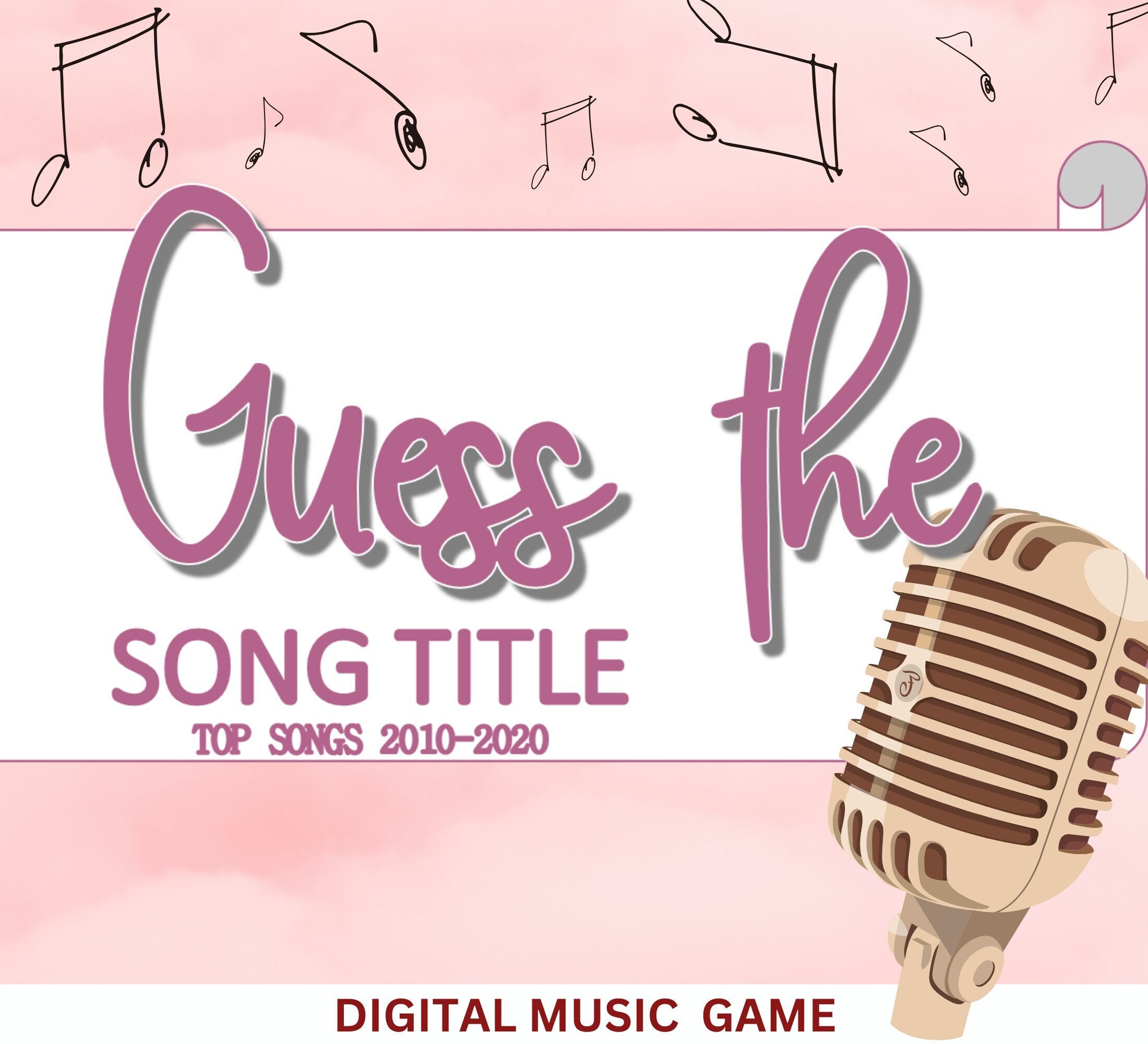 Guess the Song Title Game, Powerpoint Game, Music Lyrics Game, Music ...