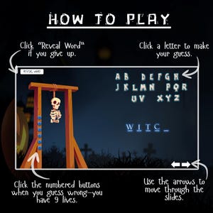 Halloween Hangman Game – 25 Spooky Words – Digital Download Powerpoint ...