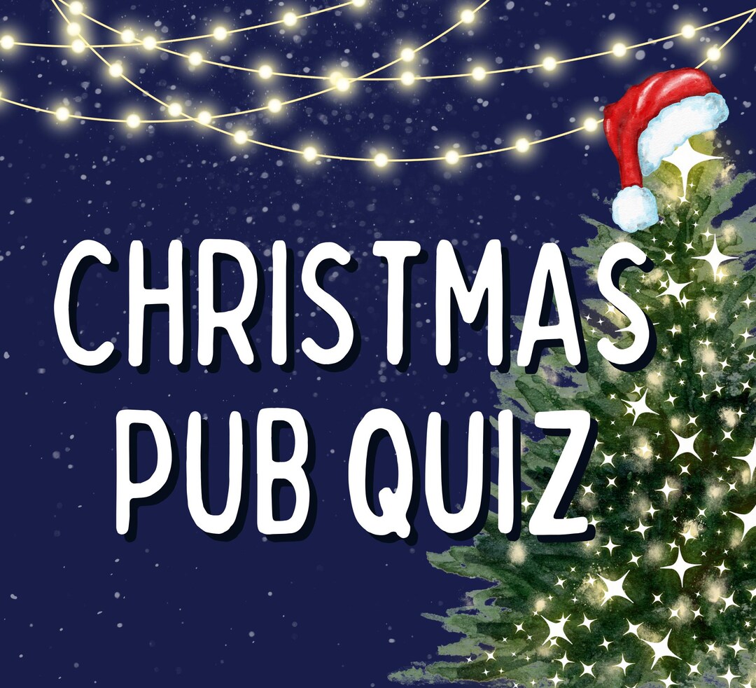 Christmas Pub Quiz Game Powerpoint | Virtual Holiday Trivia Party Game ...