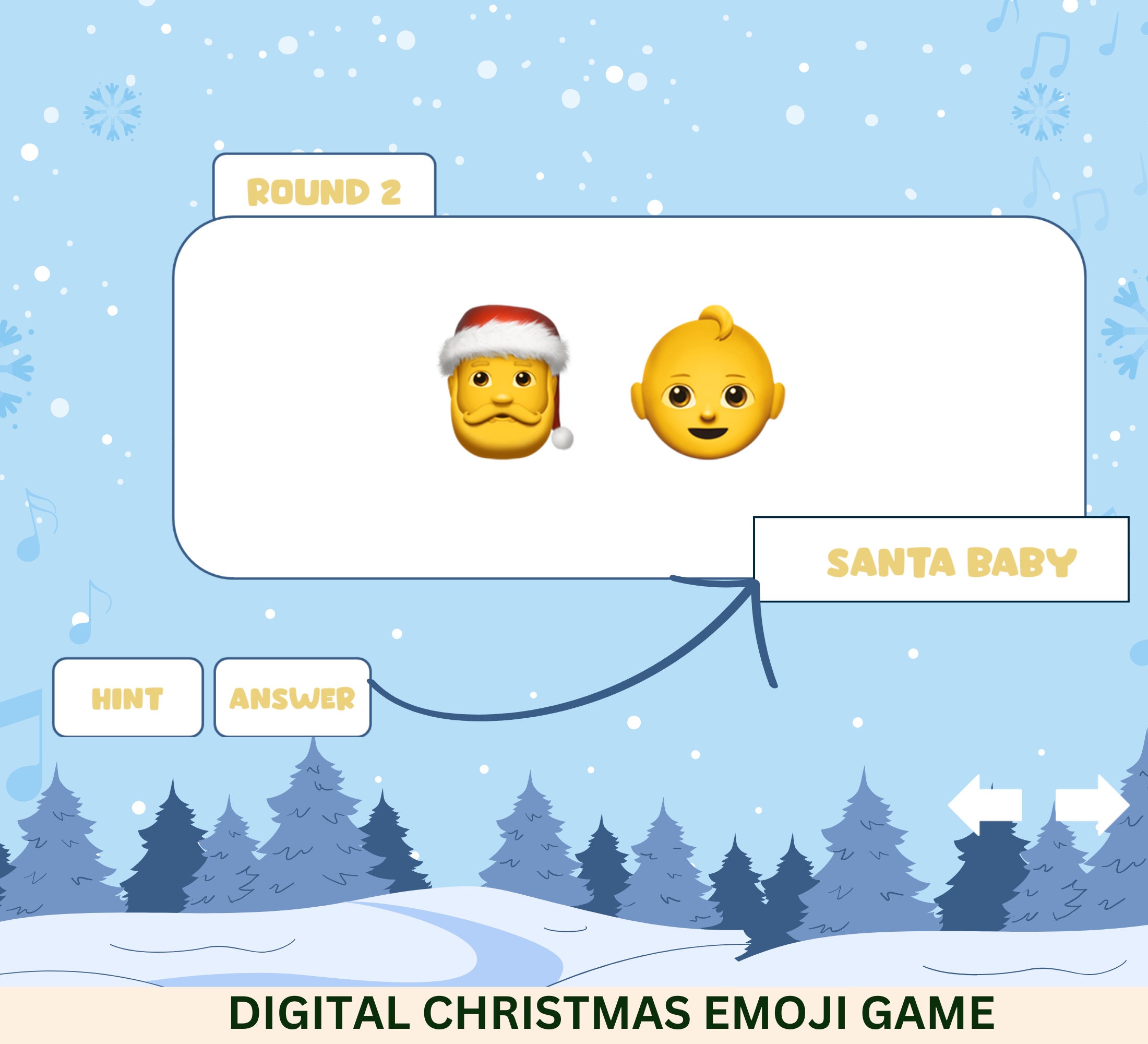 Christmas Songs Emoji Challenge, Fun Powerpoint Game With 30 Emoji ...