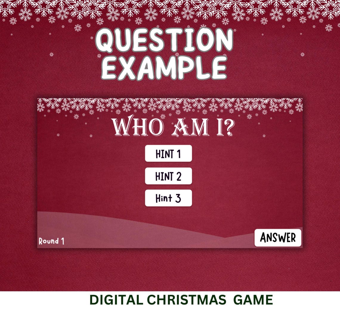 Guess Who Am I?, Fun Christmas Powerpoint Game for Holiday Parties ...