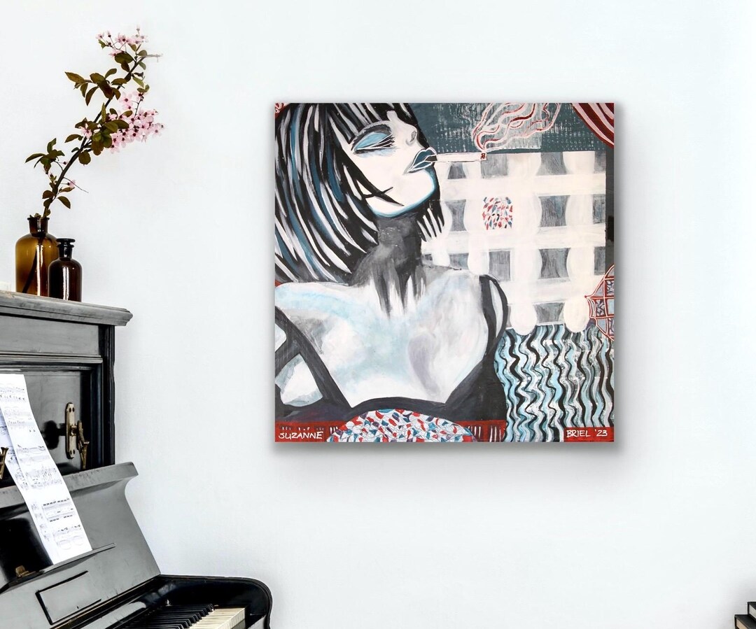 Leonard’s Women - Suzanne, Printable Modern Pop Art, Angel, Colourful ...