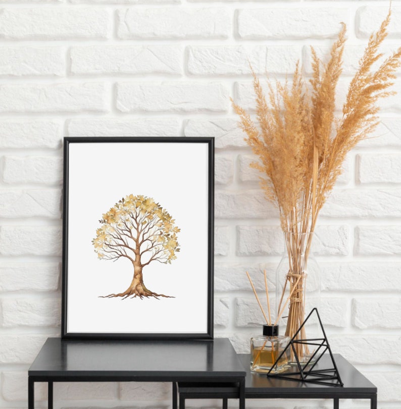 Neutral Brown Tree of Life, Tree of Life Printable, Tree of Life ...
