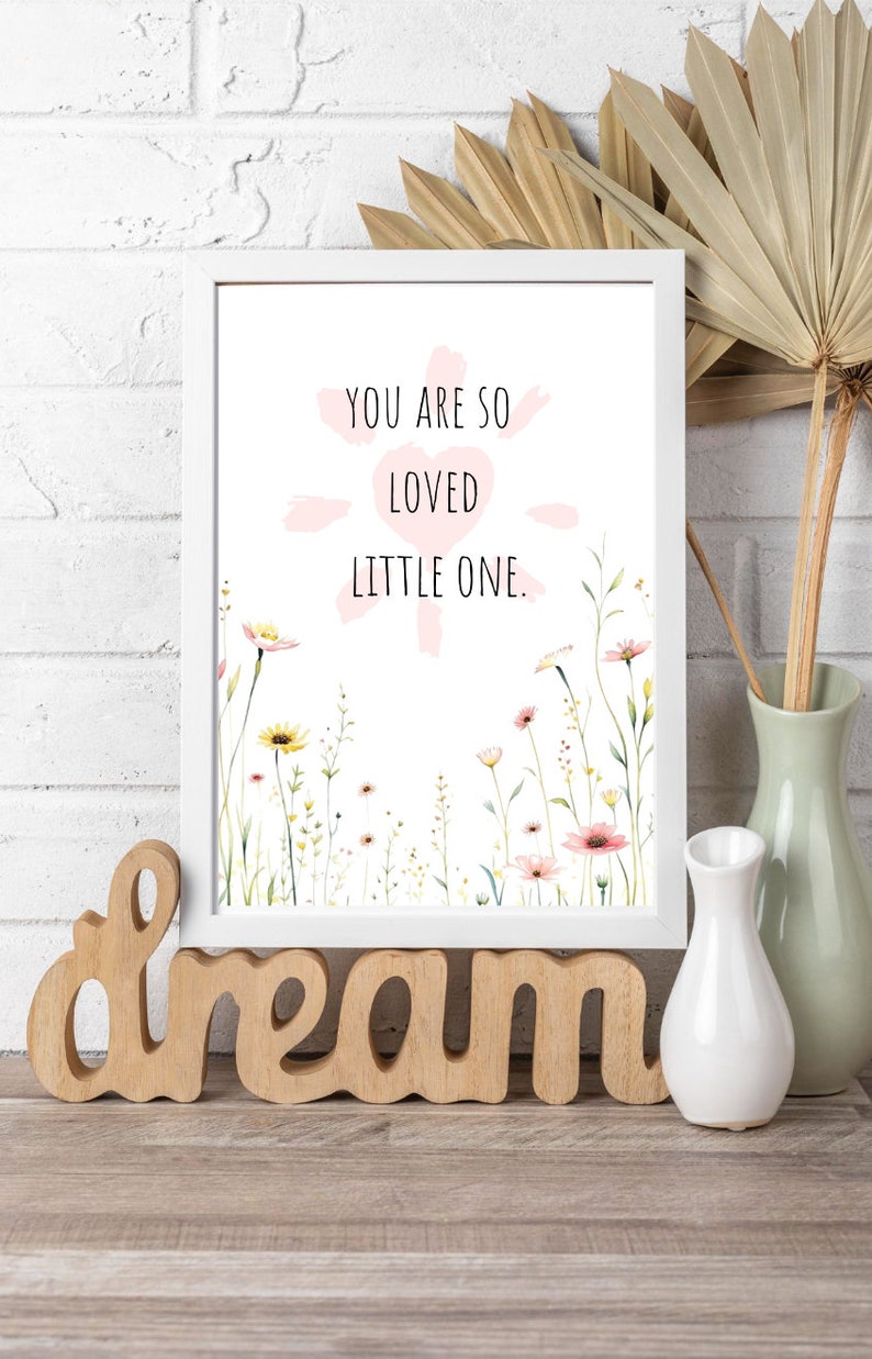 You Are so Loved Little One, Nursery Art Print Digital Download ...