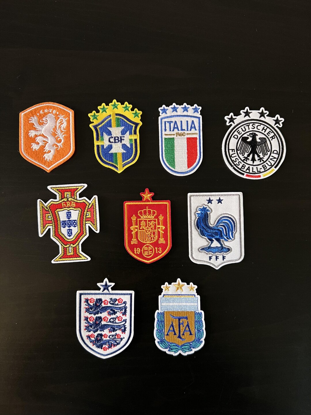 International Soccer FIFA Team Iron on Patches Germany, Italy, France ...