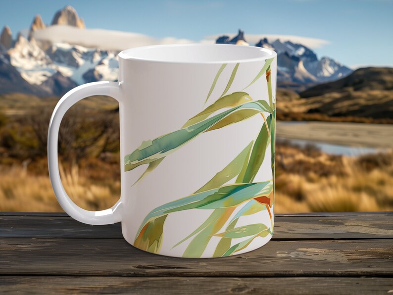 Red Eyed Tree Frog Mug Rainforest Serenity Scene Watercolor Coffee Cup ...