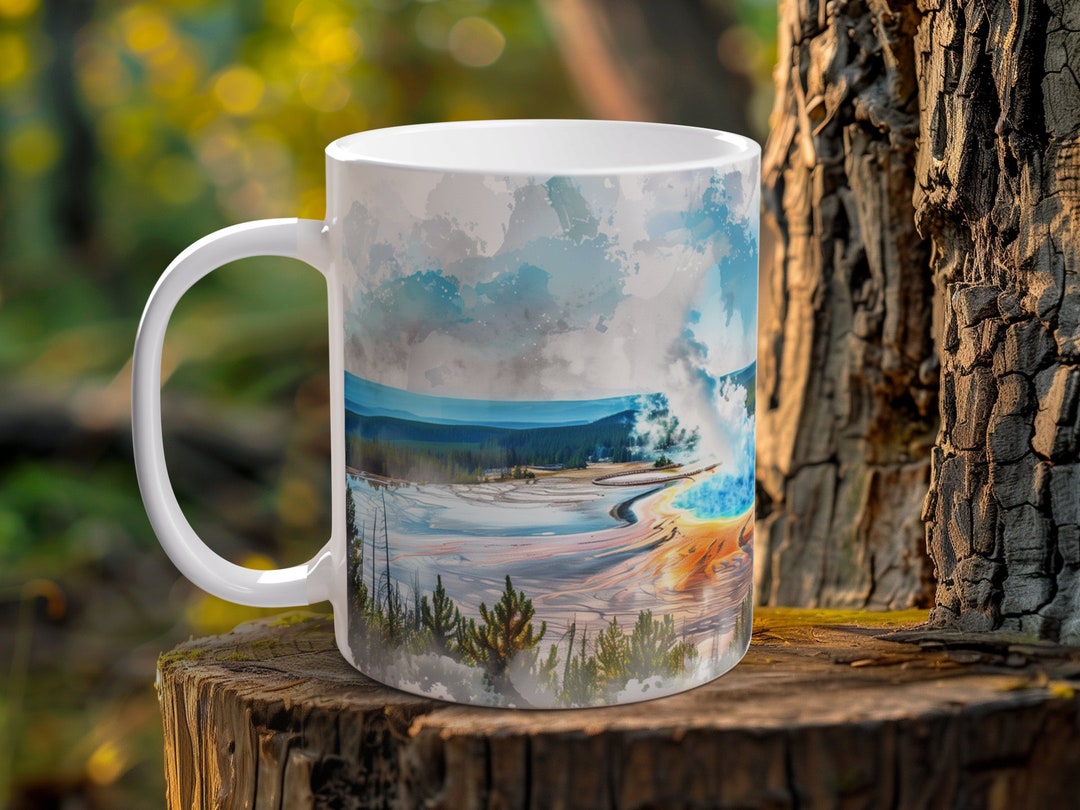 Yellowstone Wilderness Whimsy Coffee Mug, Ceramic Cup for Nature ...