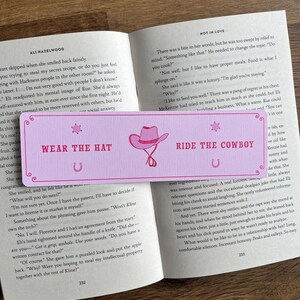 Wear the Hat Ride the Cowboy Bookmark | Cowboy Romance - Etsy