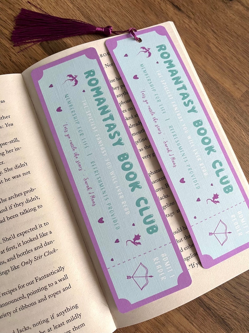 Romantasy Bookclub Bookmark - Etsy UK