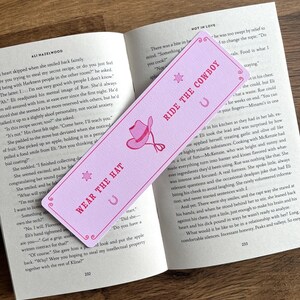 Wear the Hat Ride the Cowboy Bookmark | Cowboy Romance - Etsy