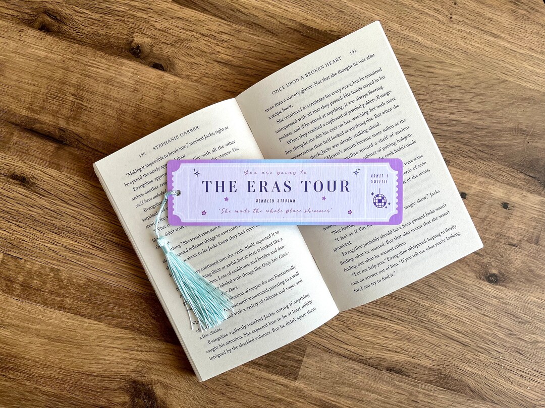Eras Tour Ticket Bookmark Taylor Swift Bookmark Swiftie Bookmark - Etsy