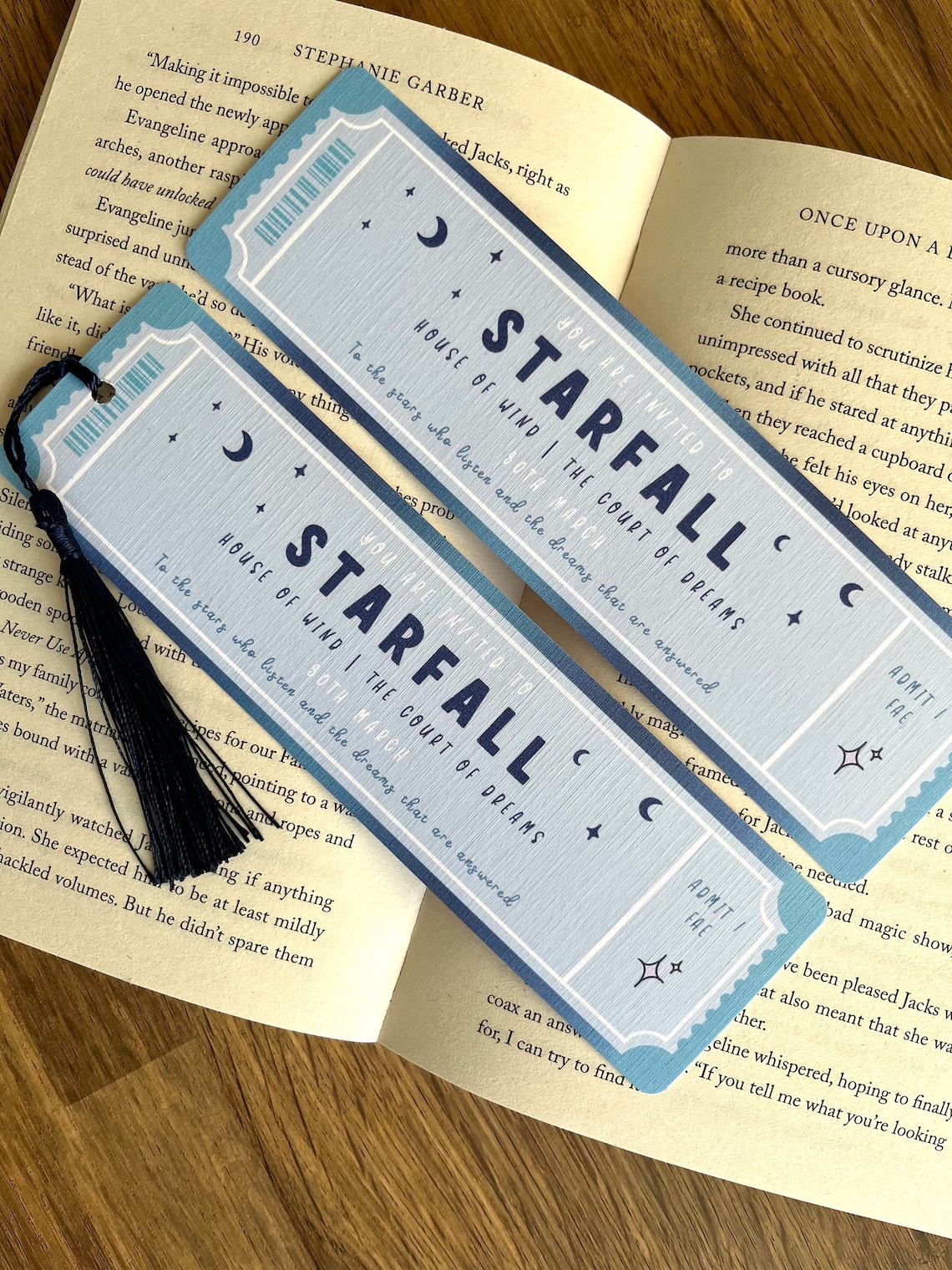 Starfall Ticket Bookmark Acotar Bookmark Velaris Court of Dreams ...