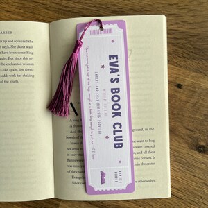 Personalised Book Club Bookmark | Custom Name Bookmark | Bookclub Gift ...