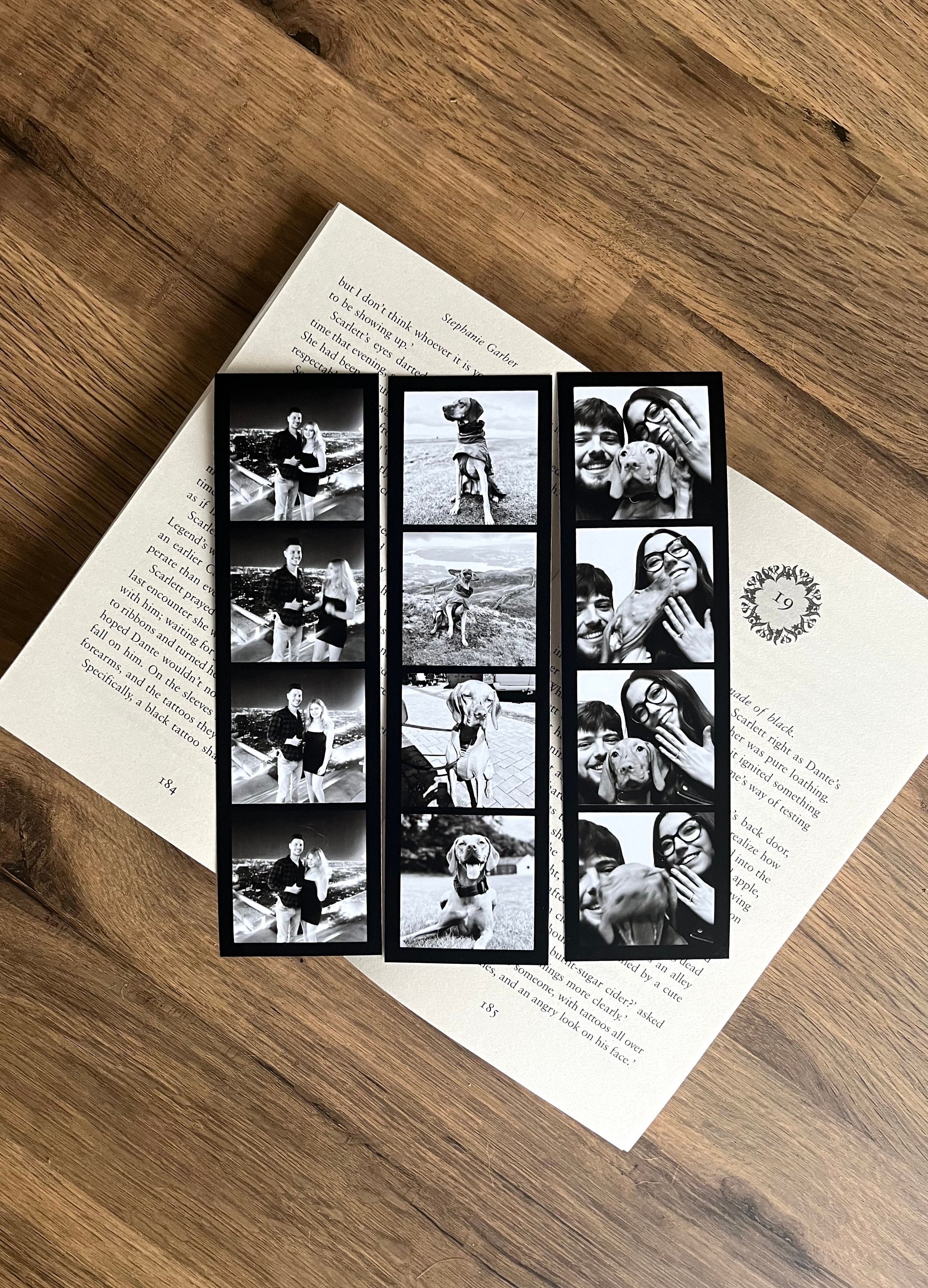 Personalised Photo Strip Bookmark Photo Booth Strip Custom Photo Print ...