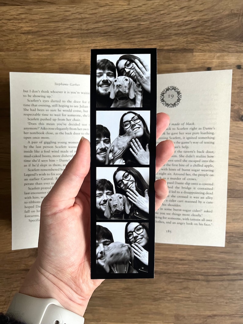 Personalised Photo Strip Bookmark Photo Booth Strip Custom Photo Print ...