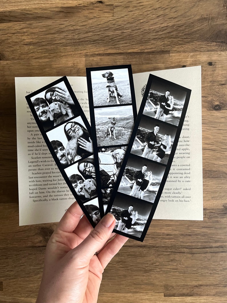 Personalised Photo Strip Bookmark Photo Booth Strip Custom Photo Print ...