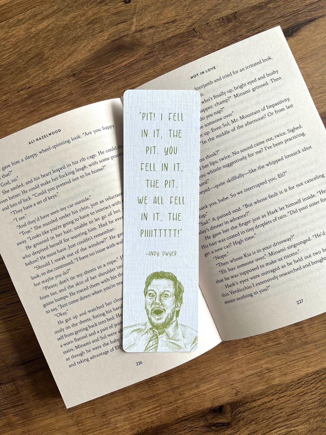 Andy Dwyer Bookmark | the Pit | Parks and Recreation - Etsy UK