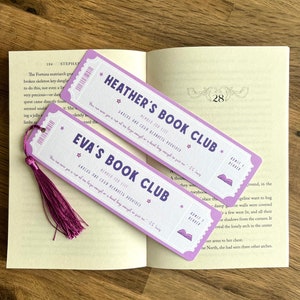 Personalised Book Club Bookmark | Custom Name Bookmark | Bookclub Gift ...