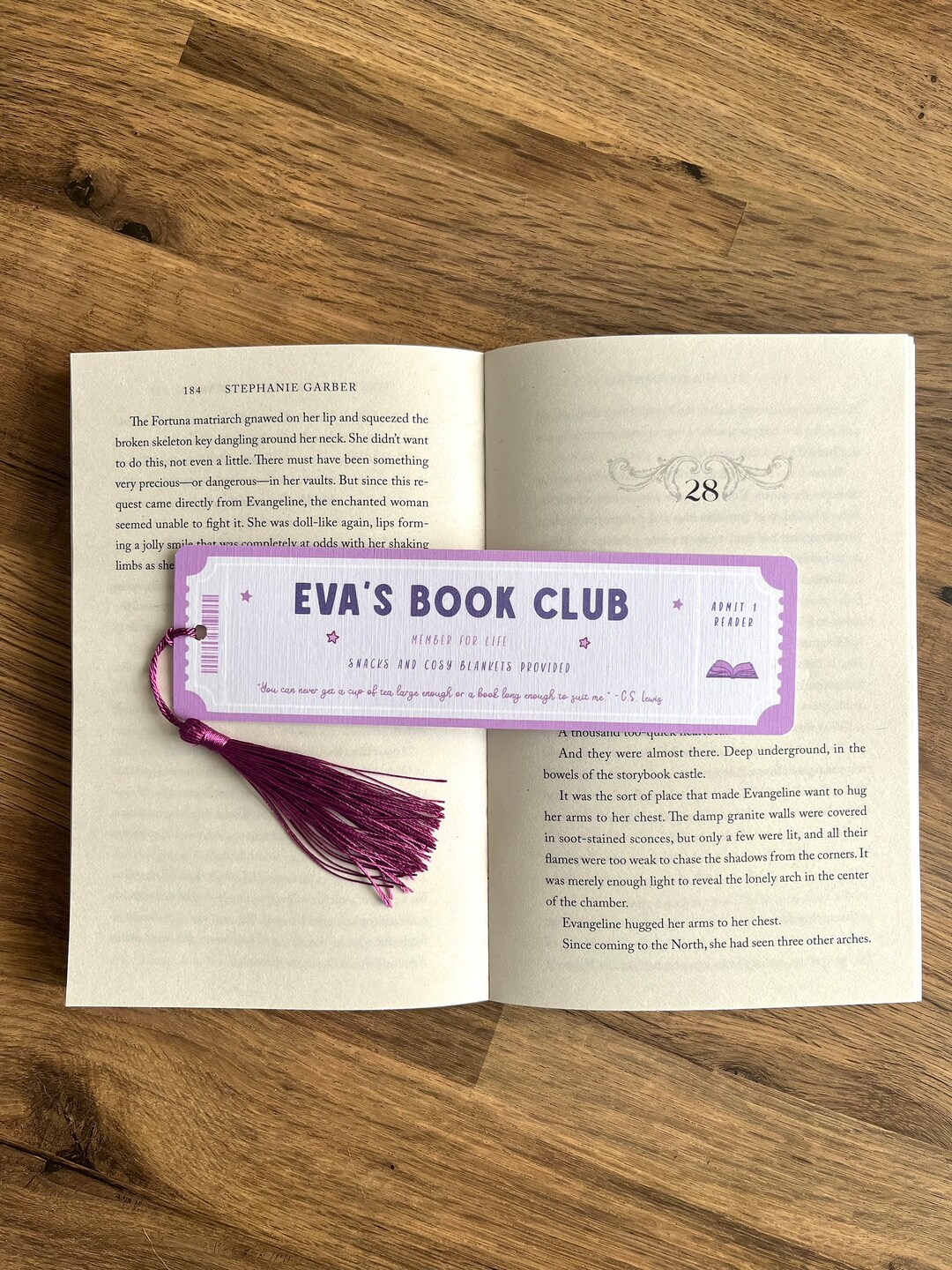 Personalised Book Club Bookmark | Custom Name Bookmark | Bookclub Gift ...